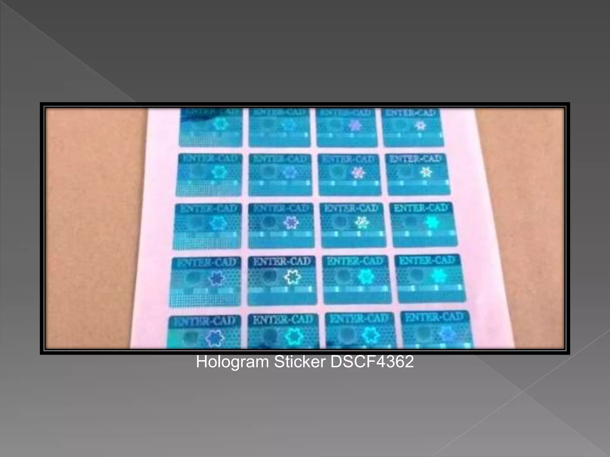16 Contoh Produk Stiker Hologram | PPTX