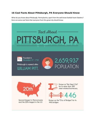 16 Cool Facts About Pittsburgh, PA Everyone Should Know | PDF