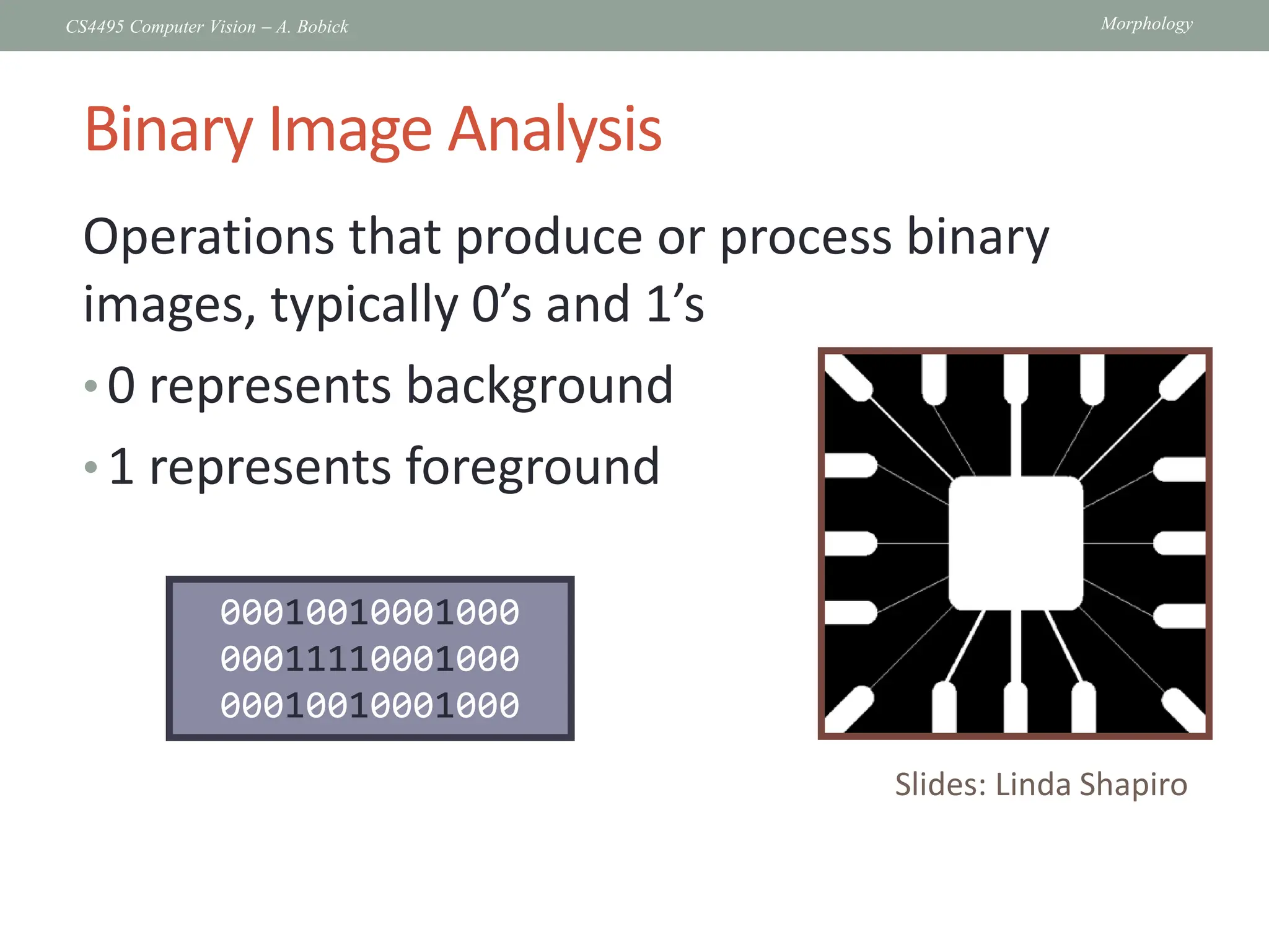 Binary images and Morphology - Computer Vision | PDF