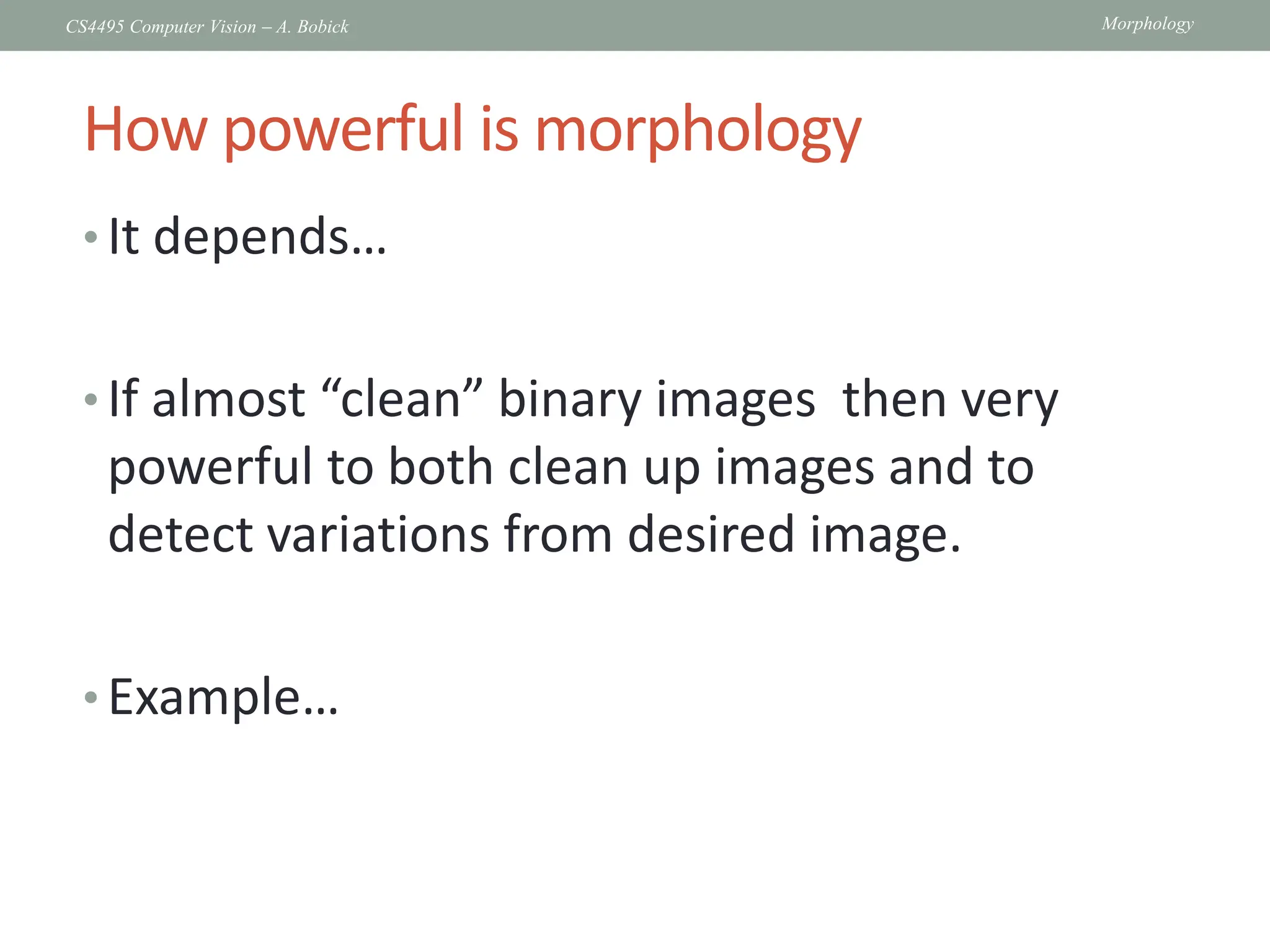 Binary images and Morphology - Computer Vision | PDF