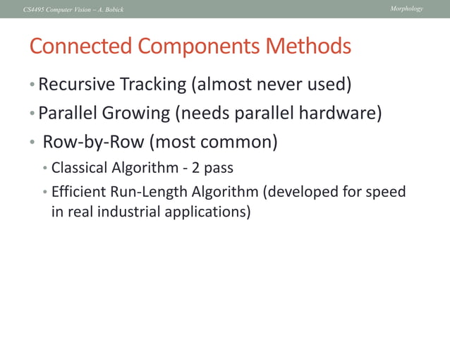 Binary images and Morphology - Computer Vision | PDF