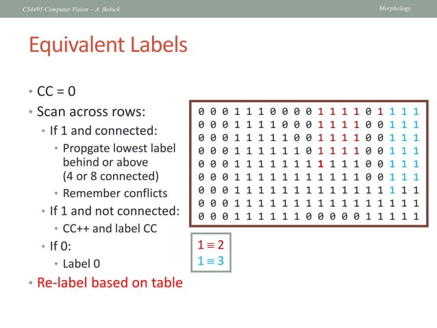 Binary images and Morphology - Computer Vision | PDF