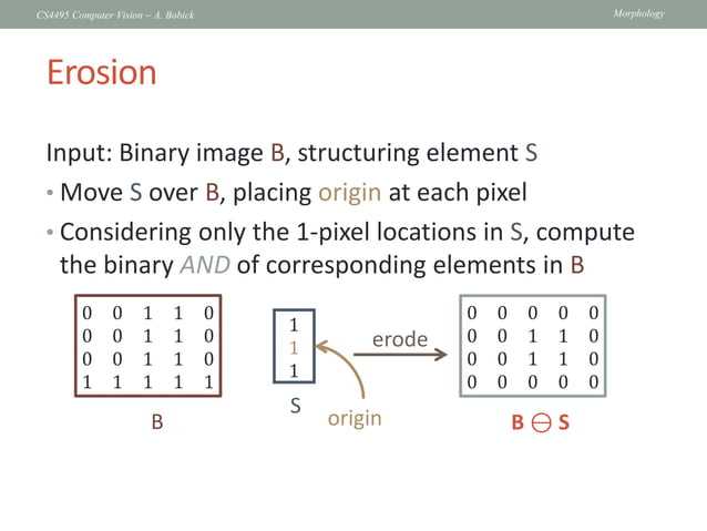 Binary images and Morphology - Computer Vision | PDF