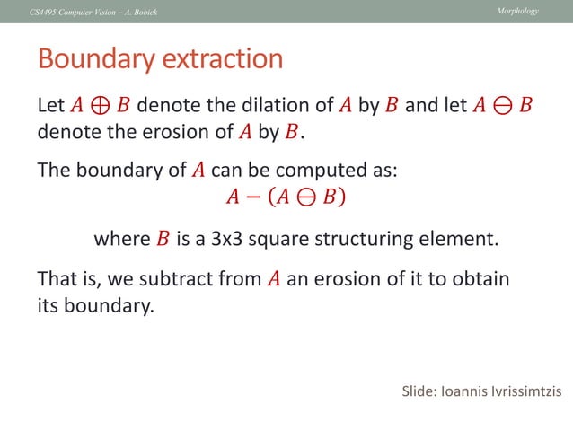 Binary images and Morphology - Computer Vision | PDF