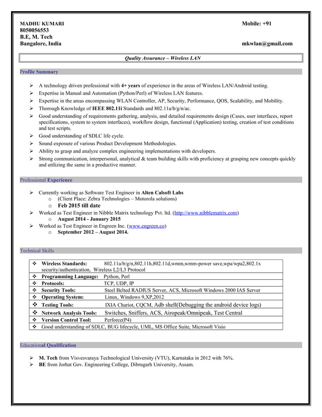 Madhu_Resume | PDF