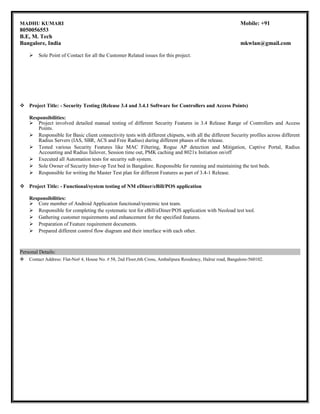 Madhu_Resume | PDF