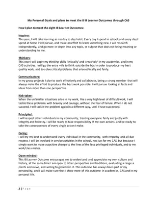 IB CAS Portfolio | DOCX