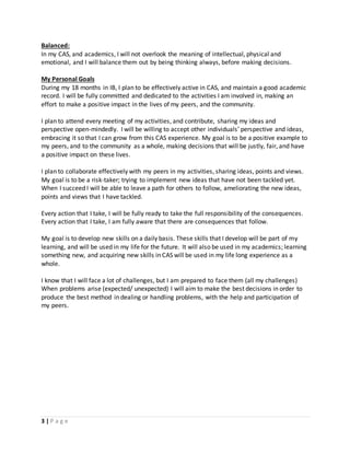 IB CAS Portfolio | DOCX