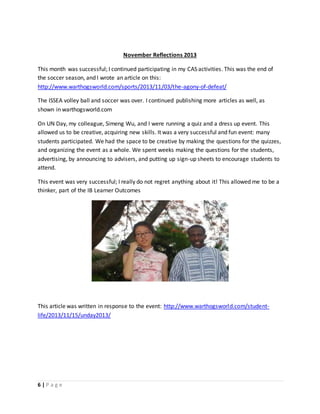 IB CAS Portfolio | DOCX