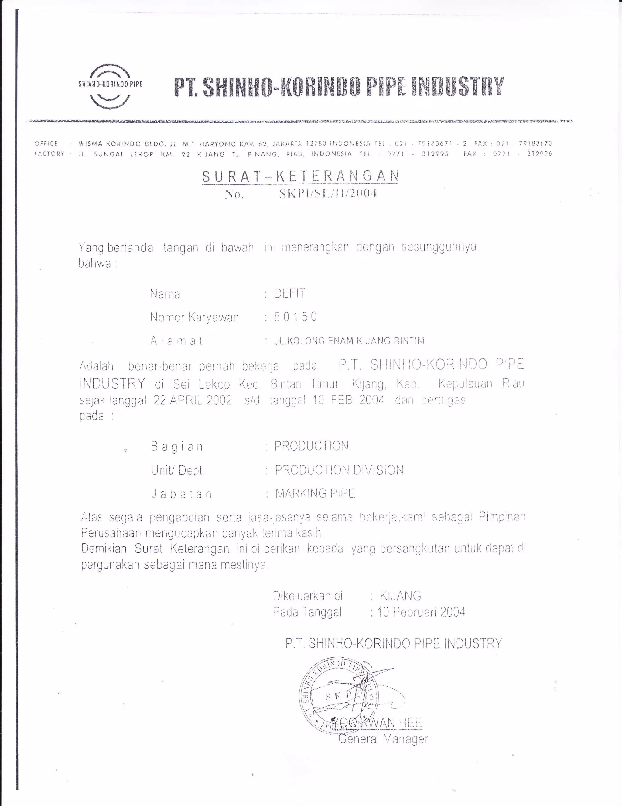 pengalaman Sertifikat | PDF