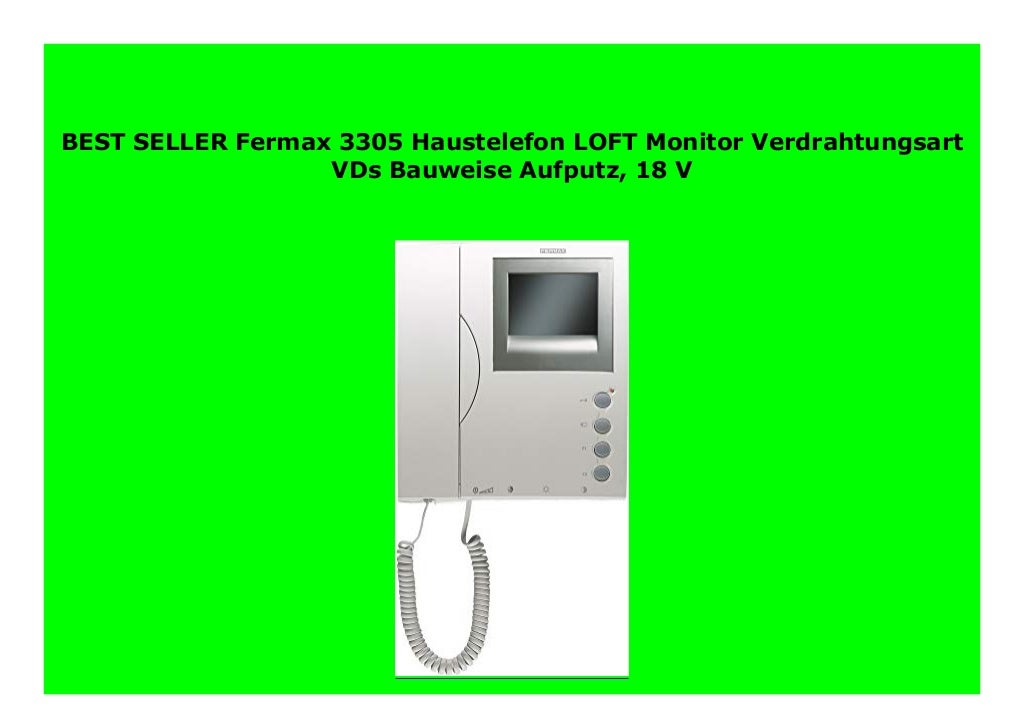 NEW Fermax 3305 Haustelefon LOFT Monitor Verdrahtungsart VDs Bauweise ...