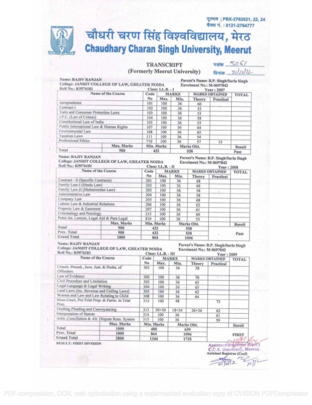 Transcript of Marks, LL.B
