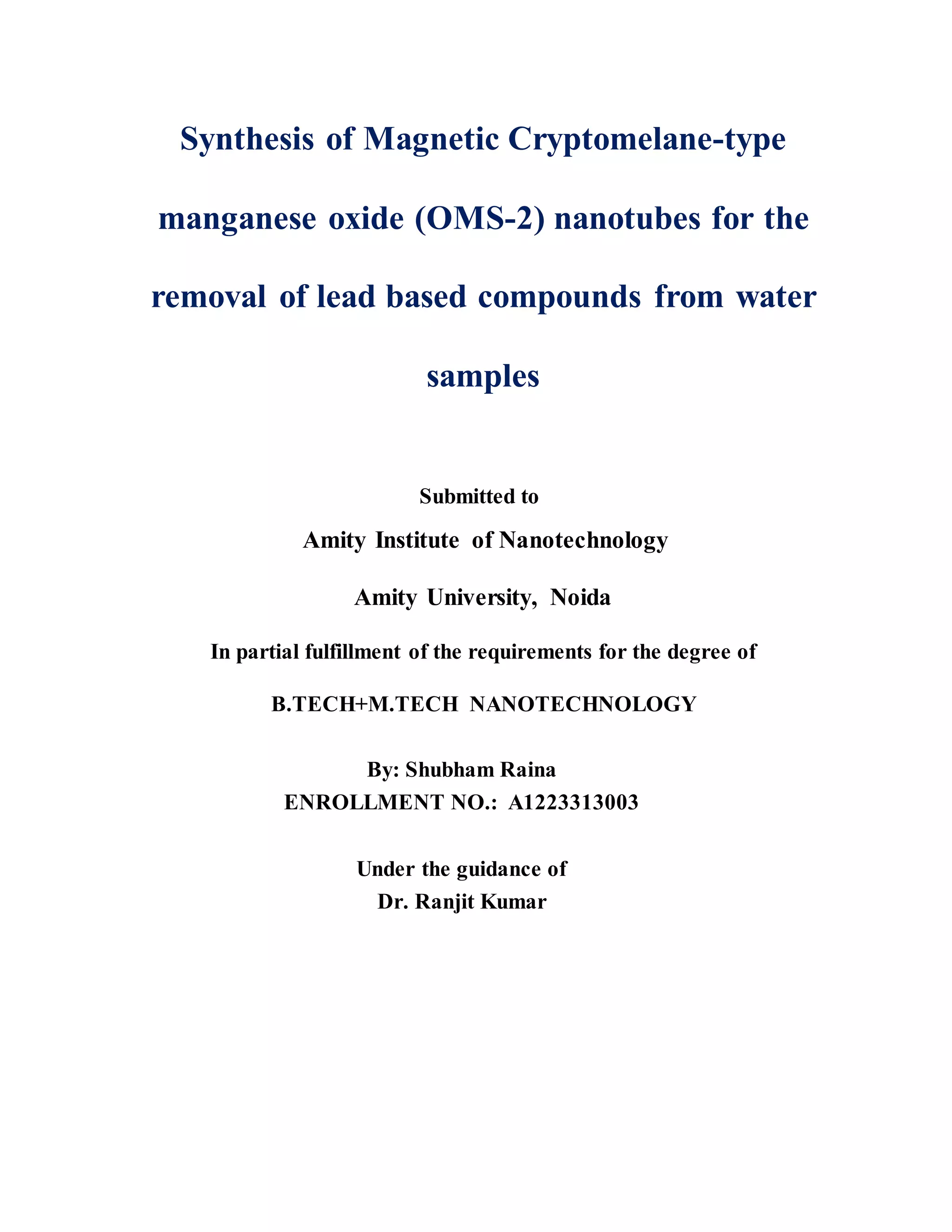 Ntcc report final report shubham | DOCX