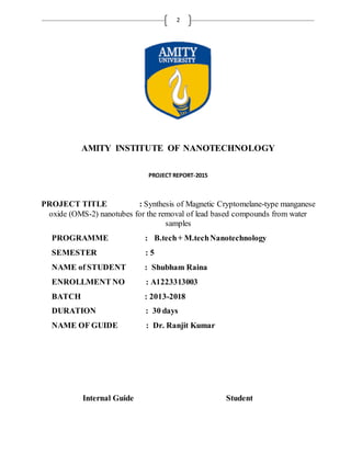 Ntcc report final report shubham | DOCX