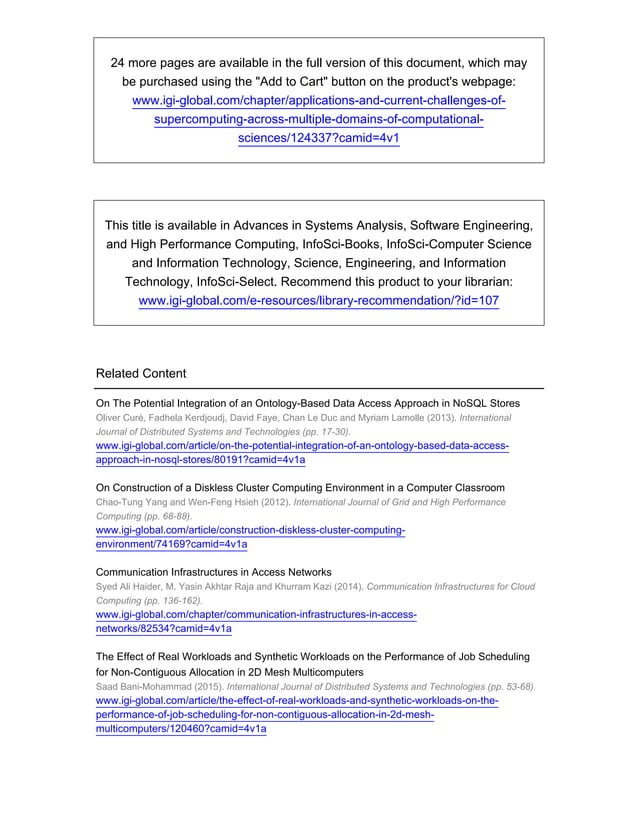 applications-and-current-challenges-of-supercomputing-across-multiple-domains-of-computational ...