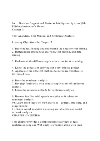 16 Decision Support and Business Intelligence Systems (9th E.docx