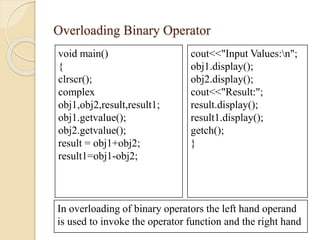operator overloading | PPT
