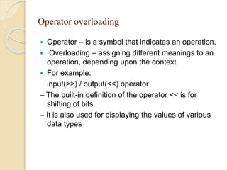 operator overloading | PPT