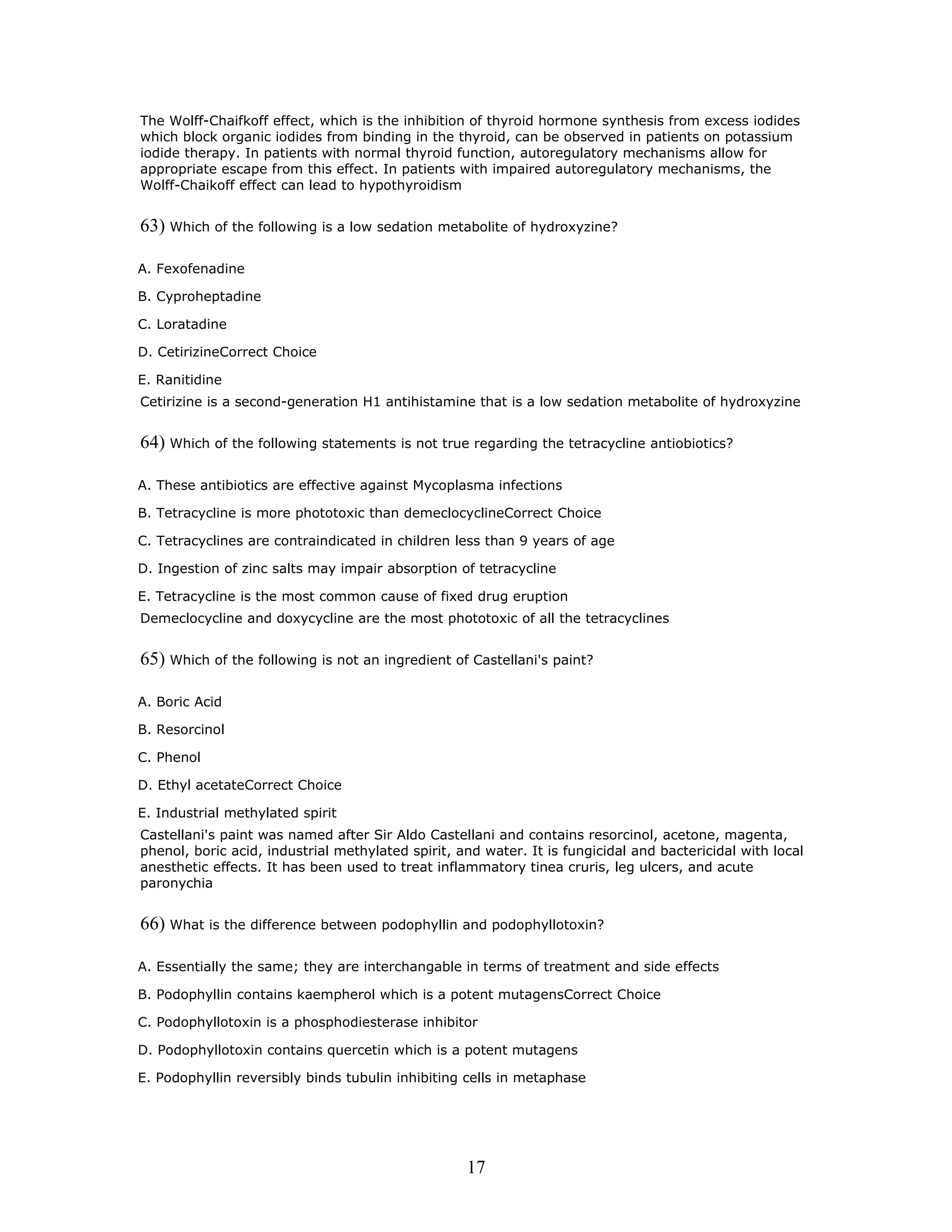 ETAS_MCQ_16 dermatological drugs | DOC