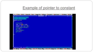 Pointer Basics,Constant Pointers & Pointer to Constant. | PPTX | Programming Languages | Computing