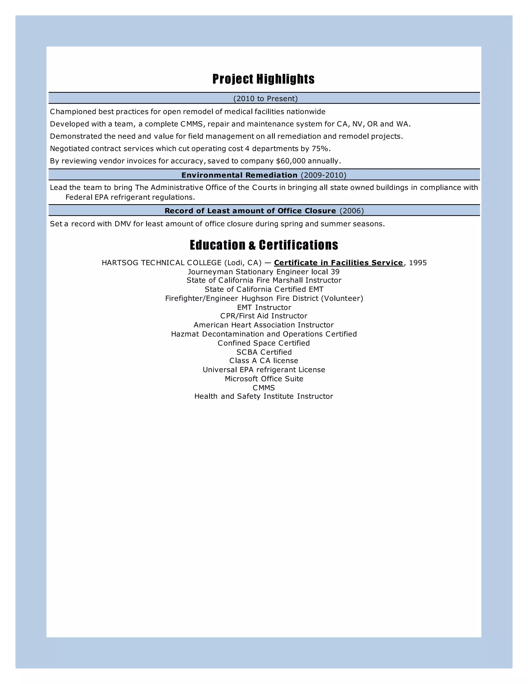 Ron Callahan CV | DOCX