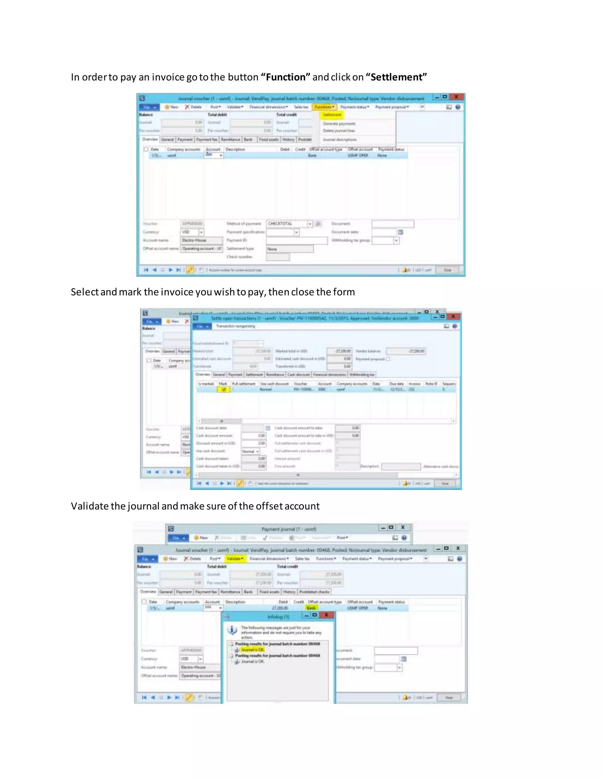 Make a payment from a pending vendor invoice | DOCX