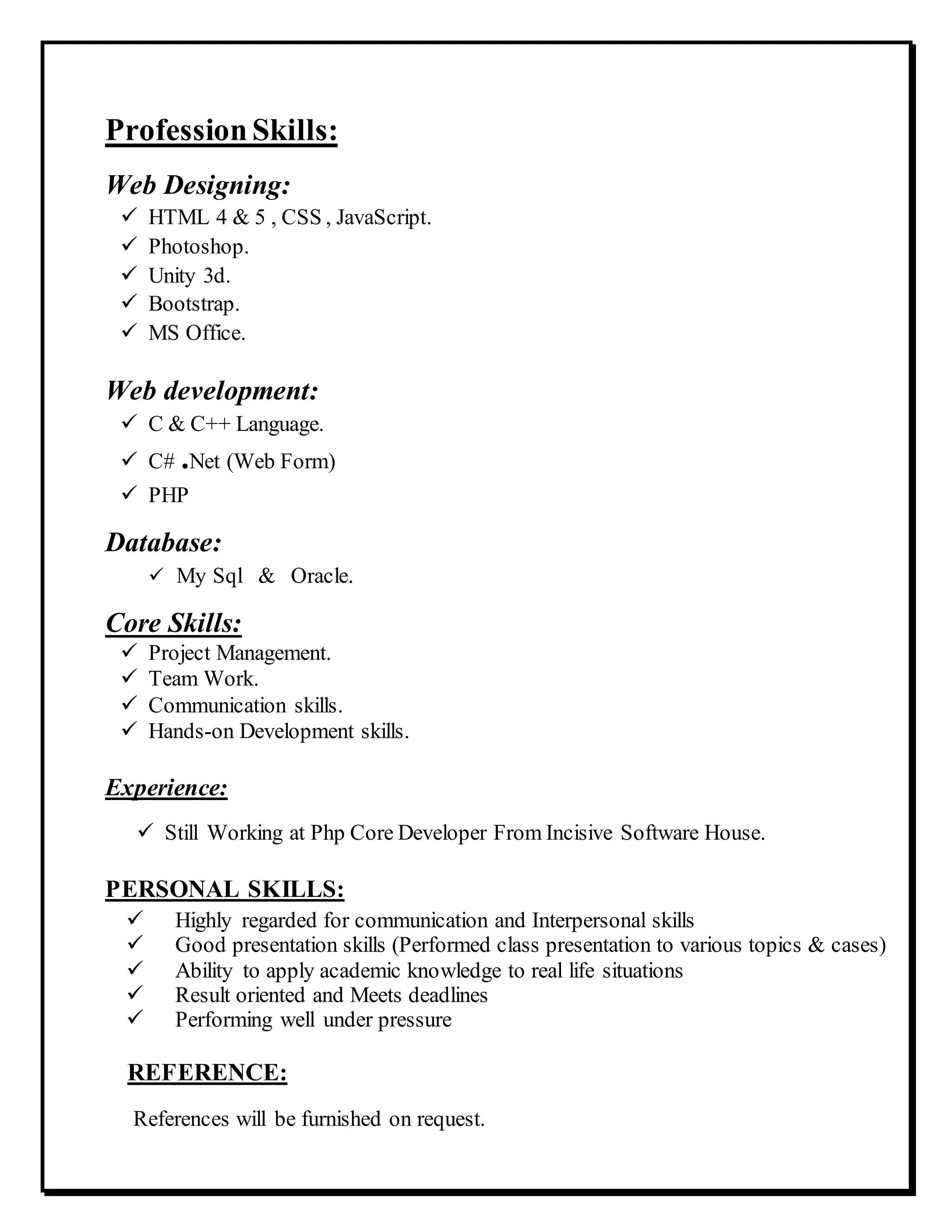 Kaleem Ullah CV | DOCX