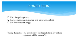 Present Situation of Electrical Energy Demand, Supply Projection of ...