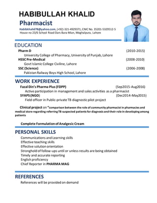 HABIB KHALID CV (2) | DOCX