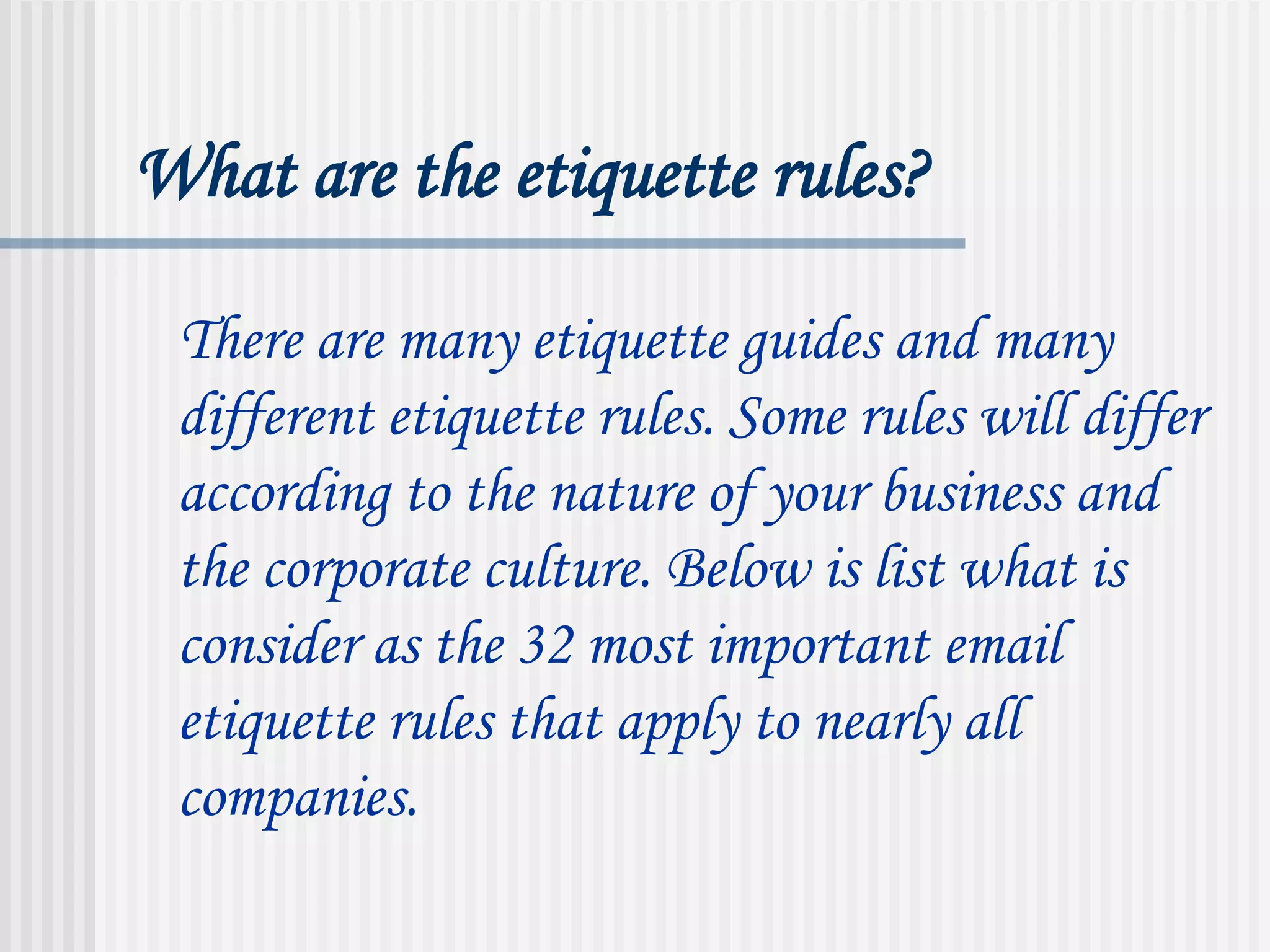 Email etiquette | PPT