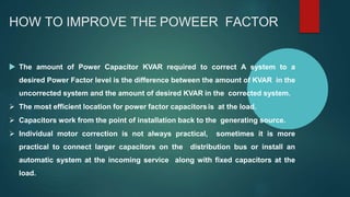 POWER FACTOR IMPROVE | PPTX