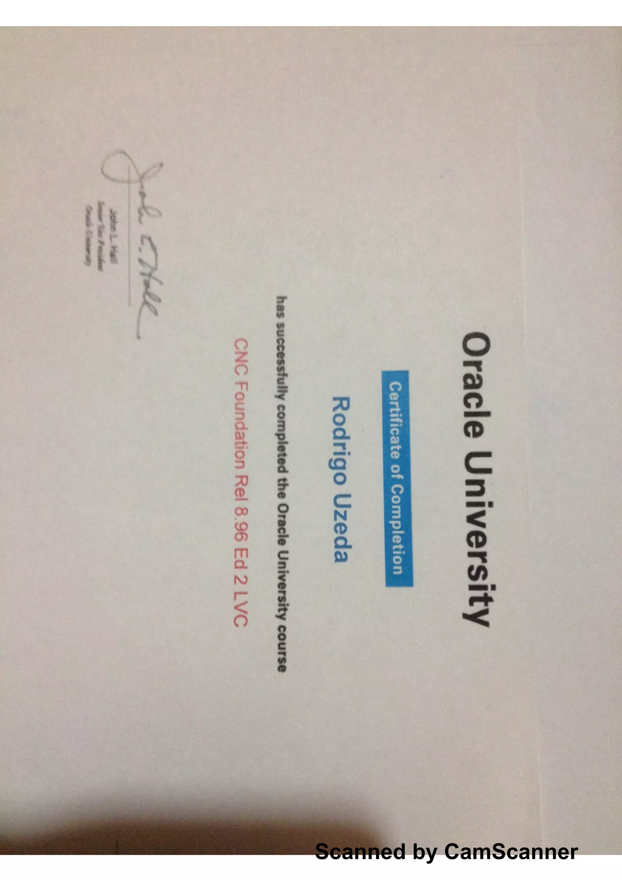 CNC Oracle University | PDF