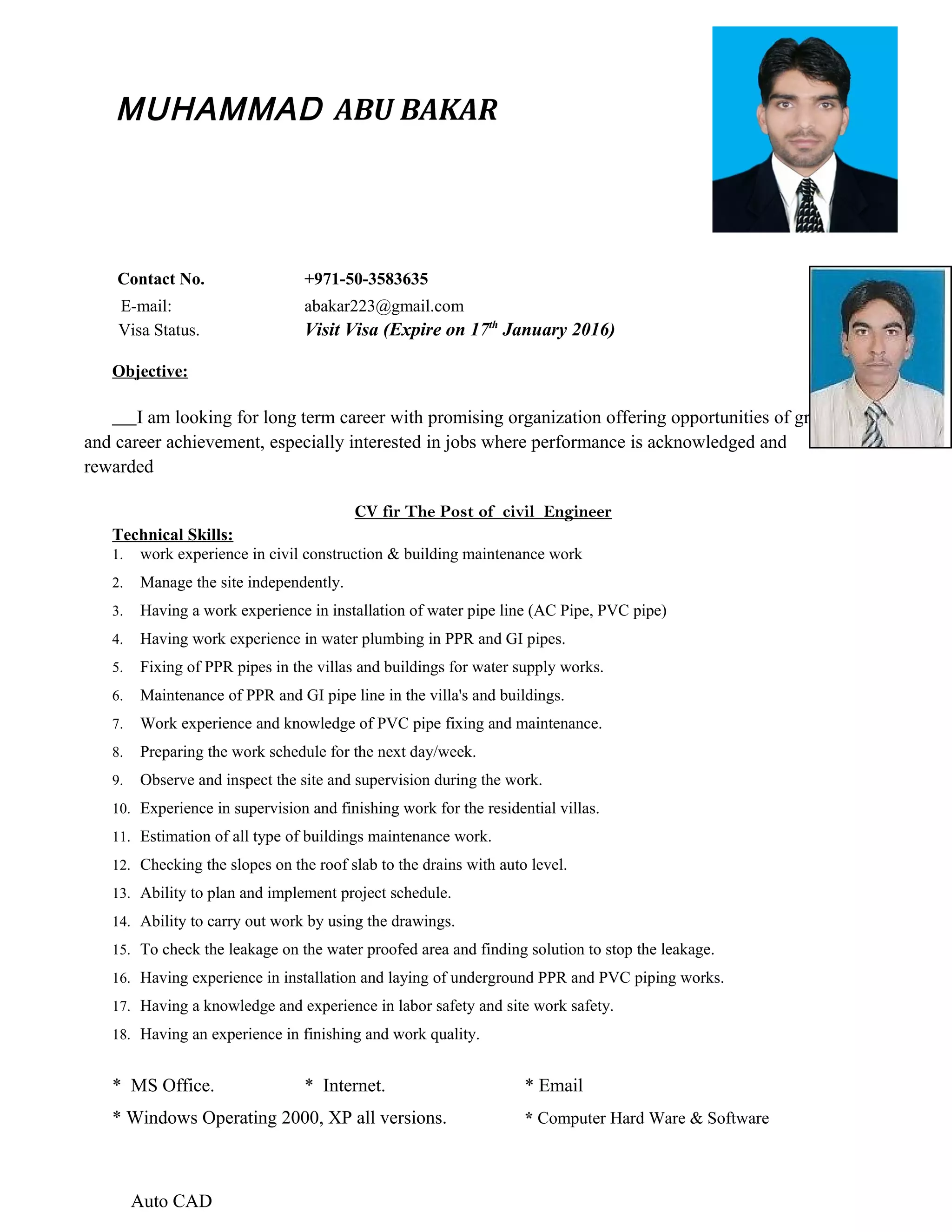 Abu bakr cv 2015.2 | DOC