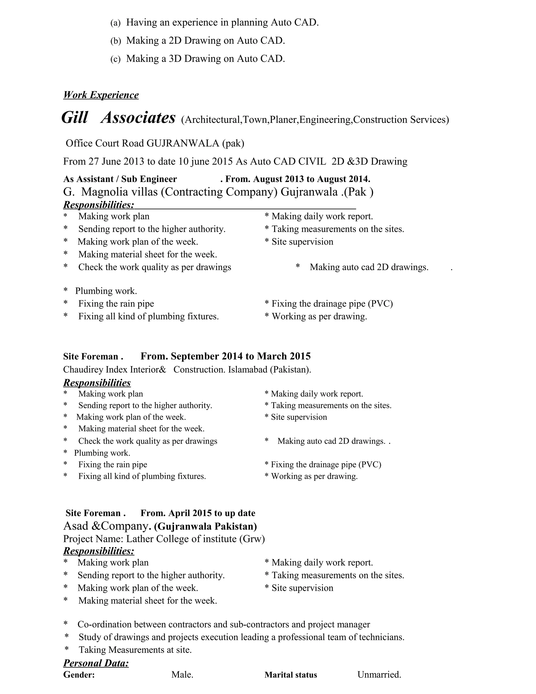 Abu bakr cv 2015.2 | DOC