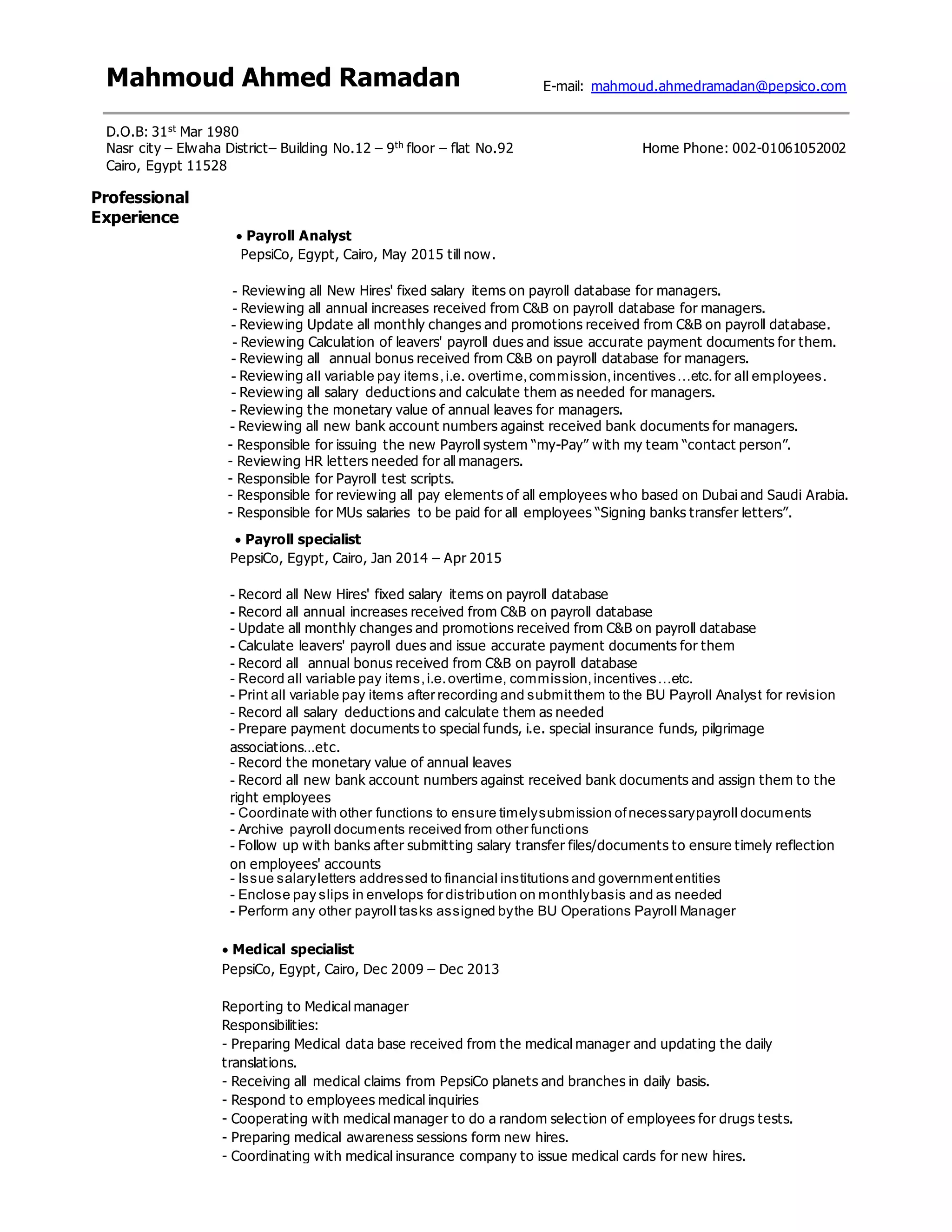 Mahmoud Ramadan resume - Updated | PDF