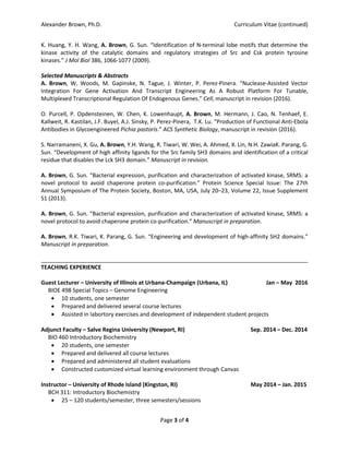 Alex Brown - CV December 2016 | PDF