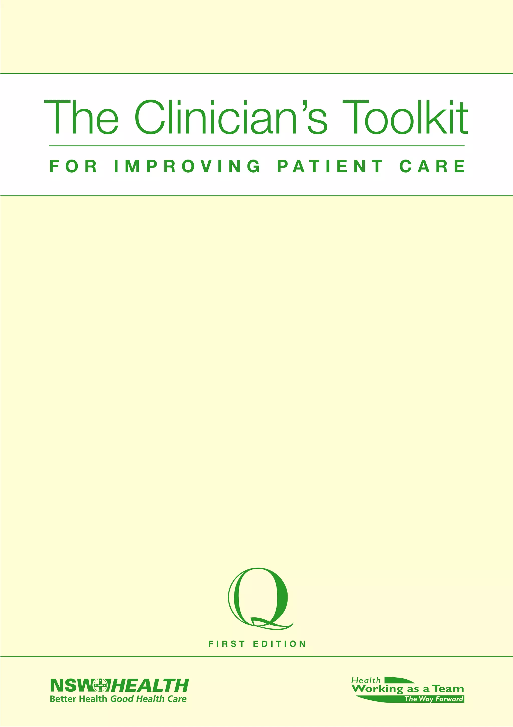 Clinicians Toolkit NSW Health | PDF
