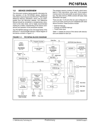16f84a datasheet | PDF