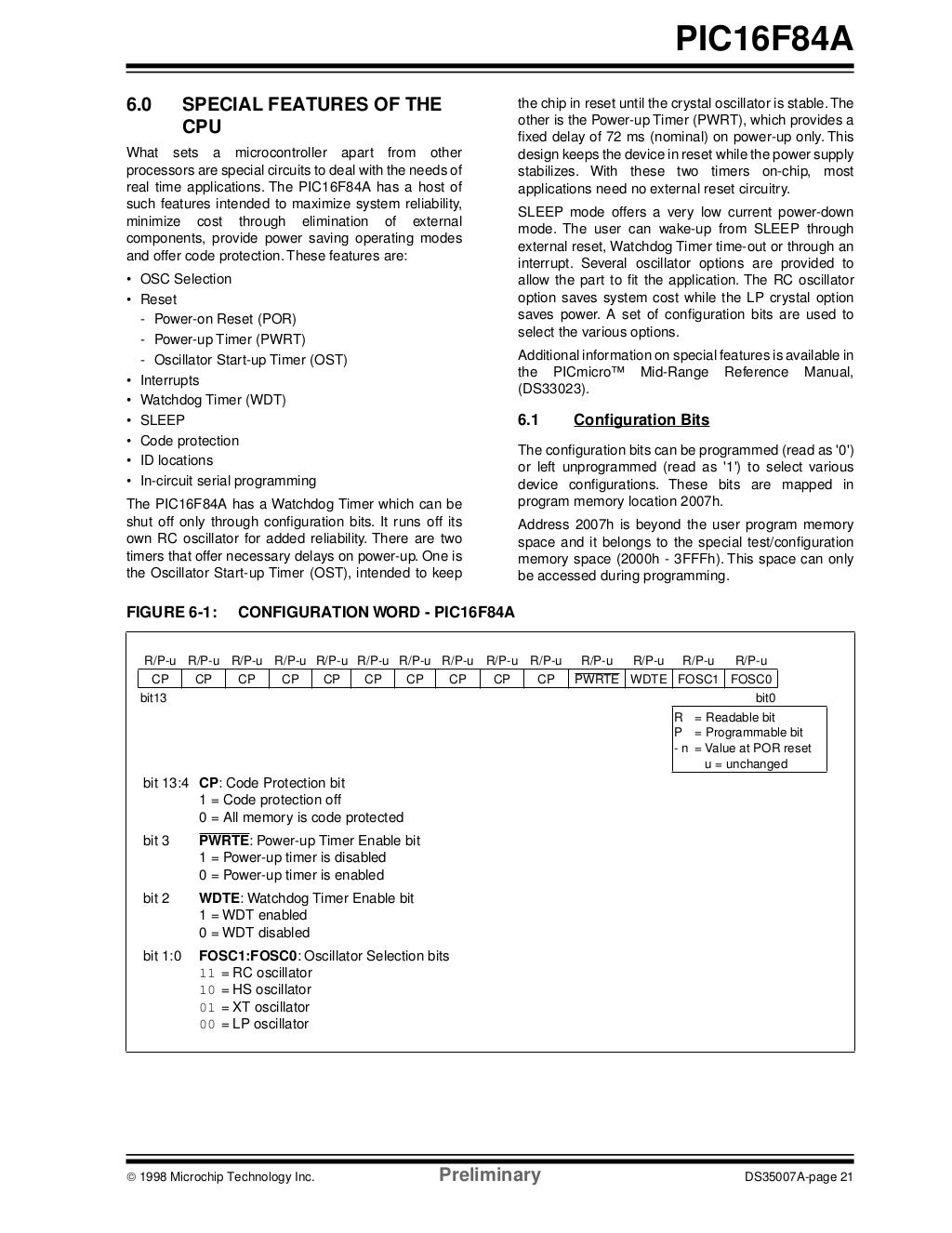 16f84a datasheet