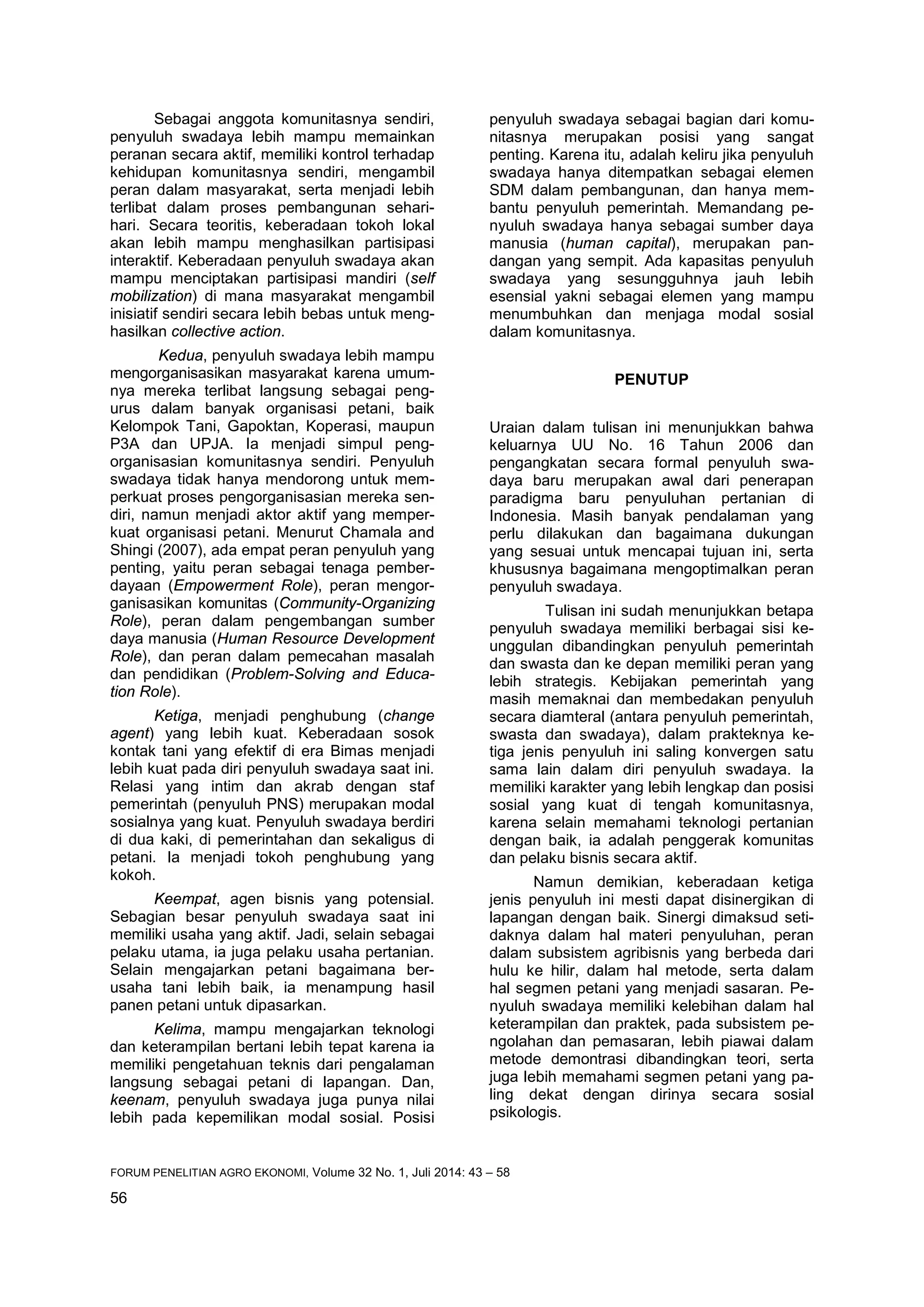 Penyuluhan swadaya sangat potensial | PDF