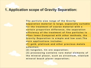 gravity separation processing and application | PDF