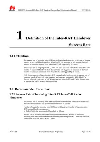 16 gsm bss network kpi (inter rat handover success rate) optimization ...
