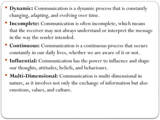 16_Characteristics of communication_GYAN-LIS-CLASSES | PPTX