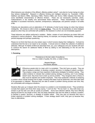 16 habits of mind | PDF