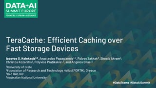 TeraCache: Efficient Caching Over Fast Storage Devices | PDF | Programming Languages | Computing