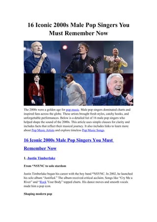 16 Iconic 2000s Male Pop Singers You Must Remember Now.docx