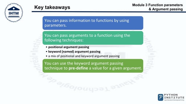 Python PCEP Function Parameters | PPT Python PCEP Function Parameters | PPT