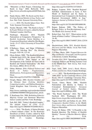 Kurds and Refugee Questions in West Asia An Overview | PDF