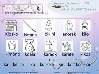 16_Lectoescritura_K.ppt presentacion consonante k | PPT