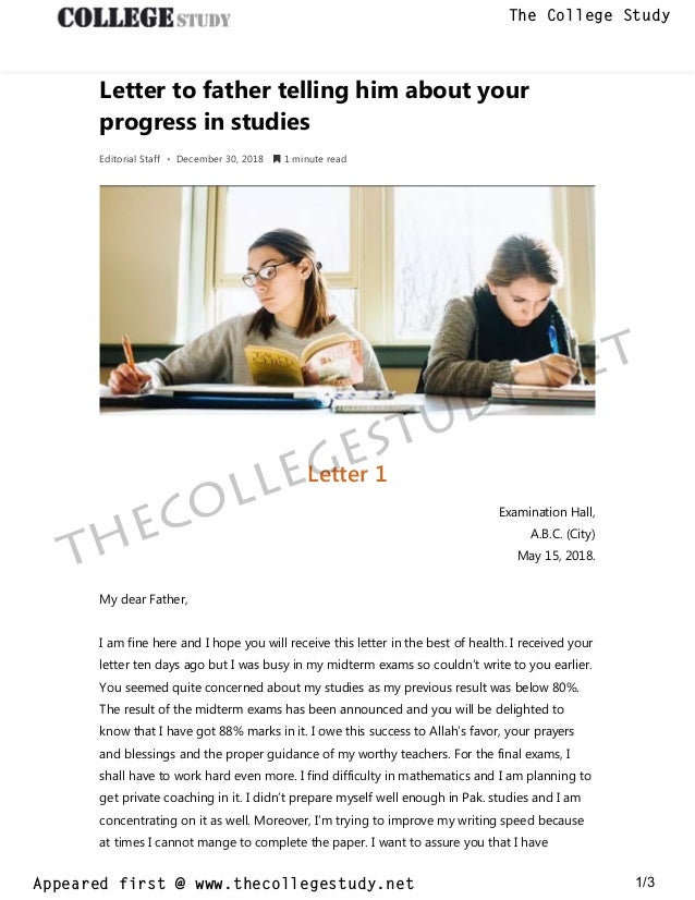 16 Letter To Father Telling Him About Your Progress In Studies 16-letter-to-father-telling-him-about-your-progress-in-studies